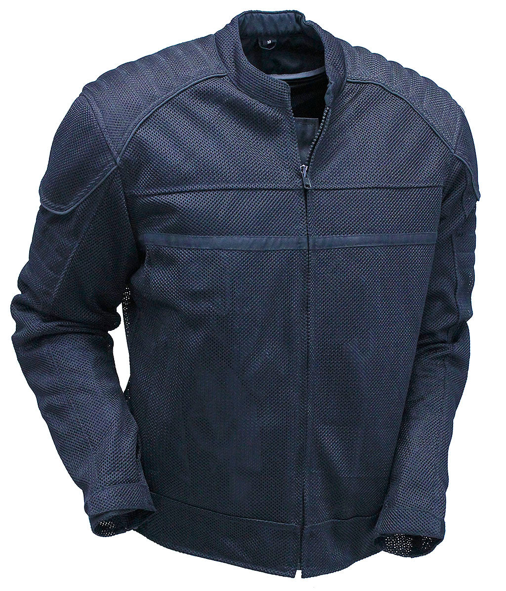 Men's Armor Filled Mesh Motorcycle Jacket #MC3629MAZK – Jamin Leather®