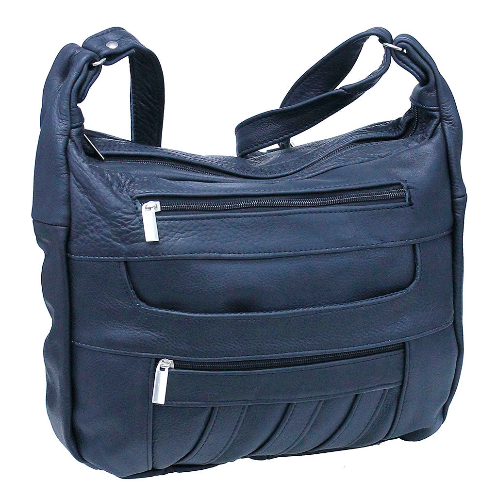 Classic Large Black Leather Purse with Adjustable Strap #P5220K – Jamin ...