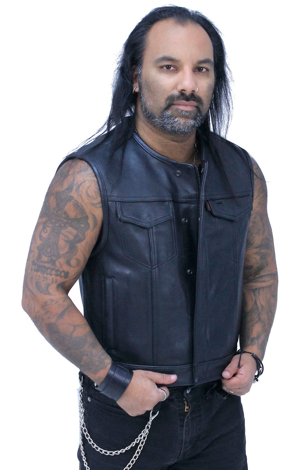 Men's Lowside Cropped Ultra Premium Club Vest #VM659CROP – Jamin Leather®