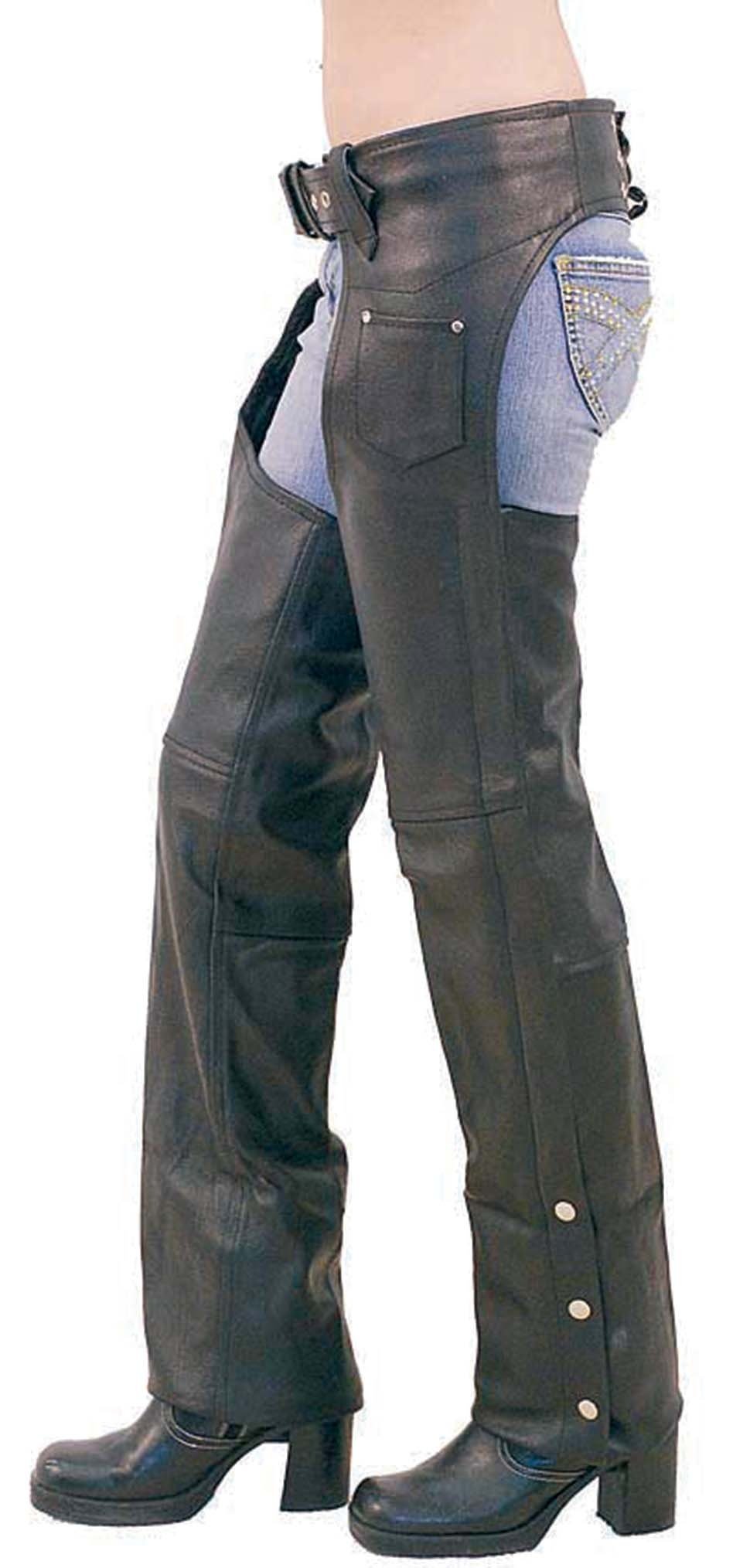 Classic Black Buffalo Leather Chaps #C8000 () – Jamin Leather®